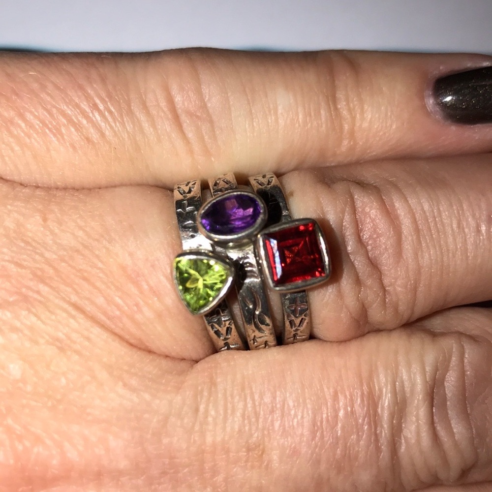 Silpada Silver Rare Set Of 3 Vintage Stacking Rings S… - Gem